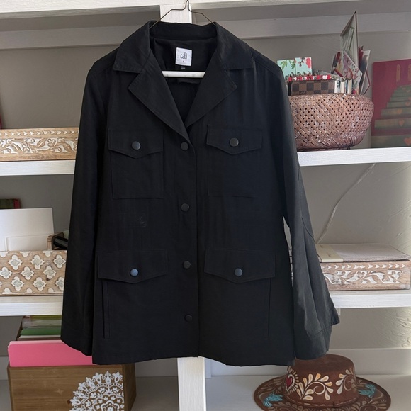 CAbi | Jackets & Coats | Cabi Caravan Jacket Small 6464 Black Utility ...